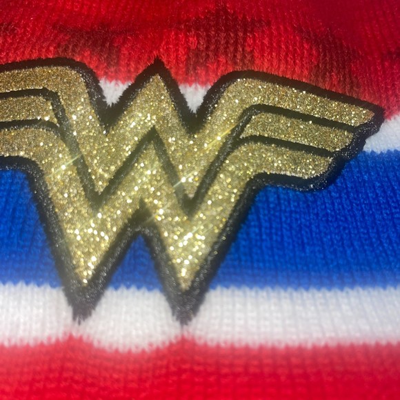 wonder woman | Accessories | Wonder Woman Dc Glitter Kids Scully Cap ...